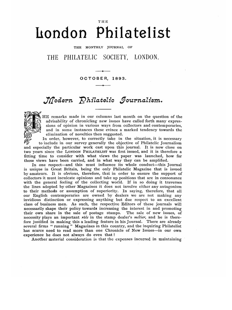 London Philatelist: The Philatelic Society, London | PDF | Philately ...