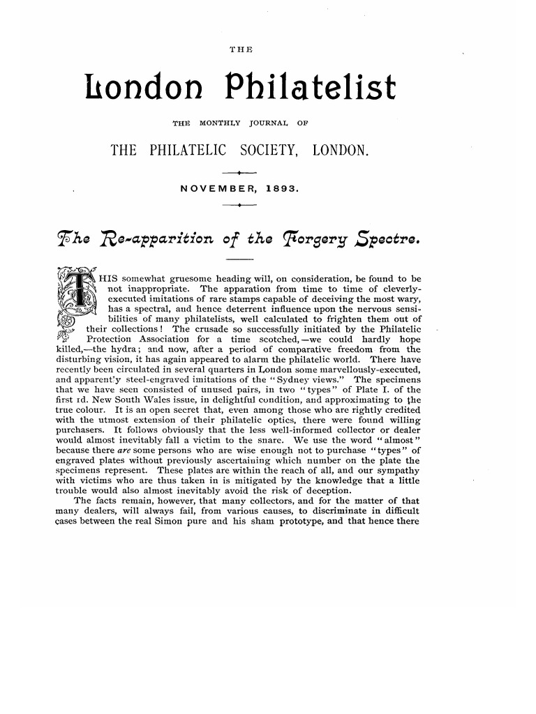 London Philatelist: The Philatelic Society, London | PDF | Postage ...