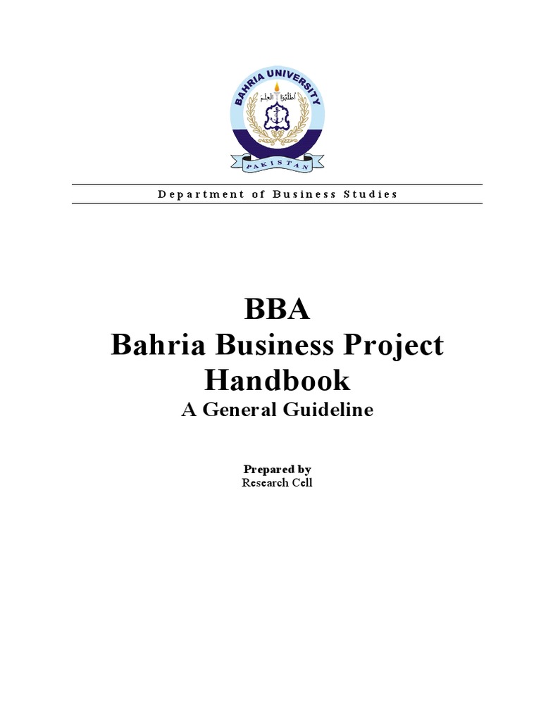 BBA Project Handbook 2021 | PDF | Thesis | Learning