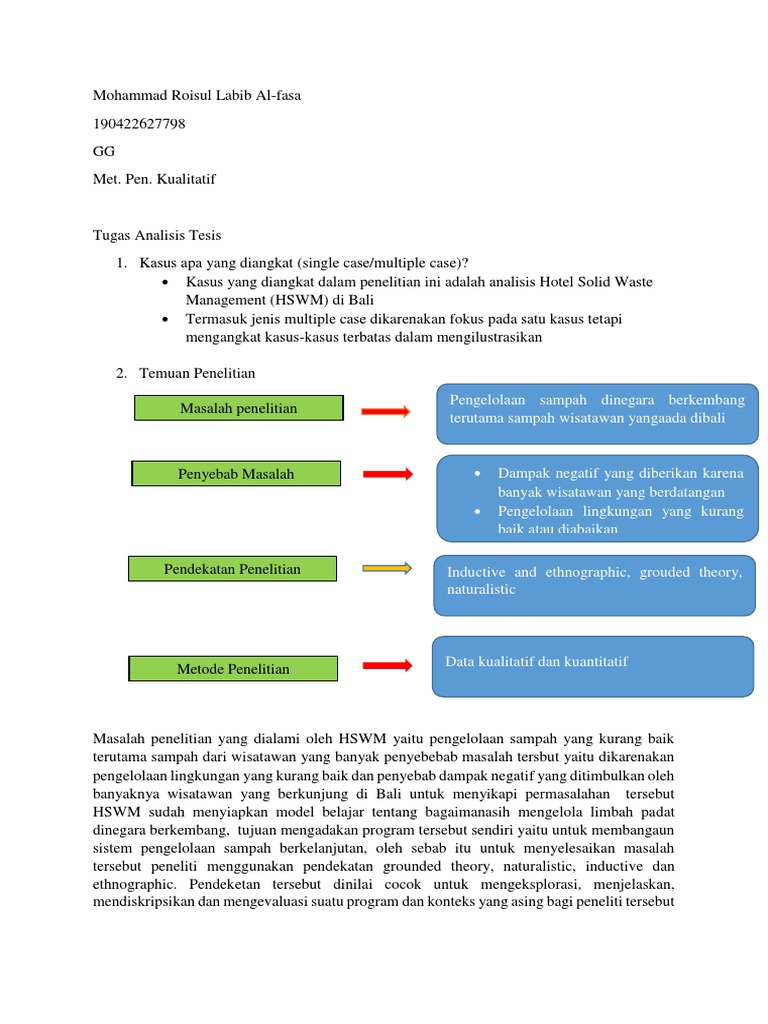 Mohammad Roisul Labib 190422627798 GG Analisis Tesis | PDF ...