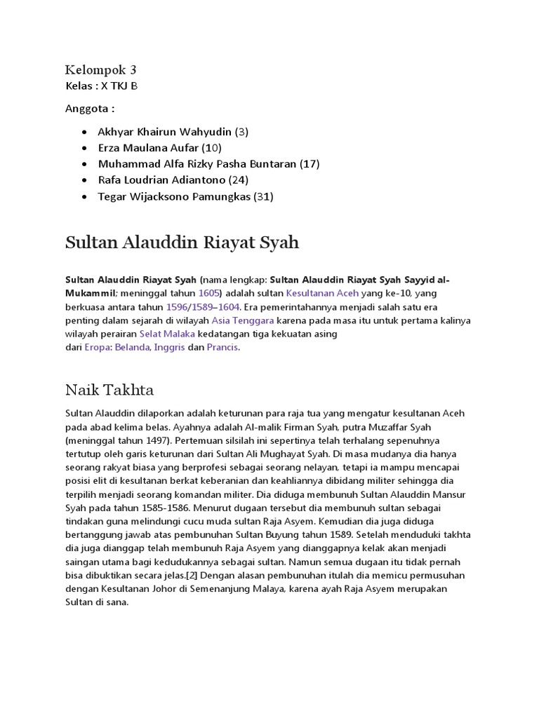 Sejarah Sultan Alauddin Aceh | PDF | Perjalanan | Sejarah