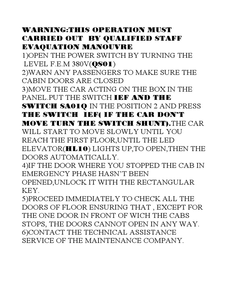 Evaquation Manouvre Partial | PDF