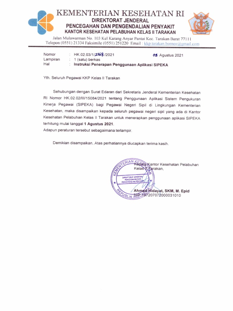 Intruksi Penerapan Penggunaan Aplikasi SIPEKA - 210831 - 151630 | PDF Intruksi Penerapan Penggunaan Aplikasi SIPEKA - 210831 - 151630 | PDF