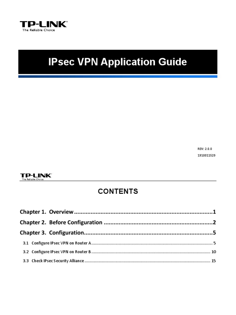 Ipsec VPN Application Guide | PDF | Virtual Private Network | Router (Computing)