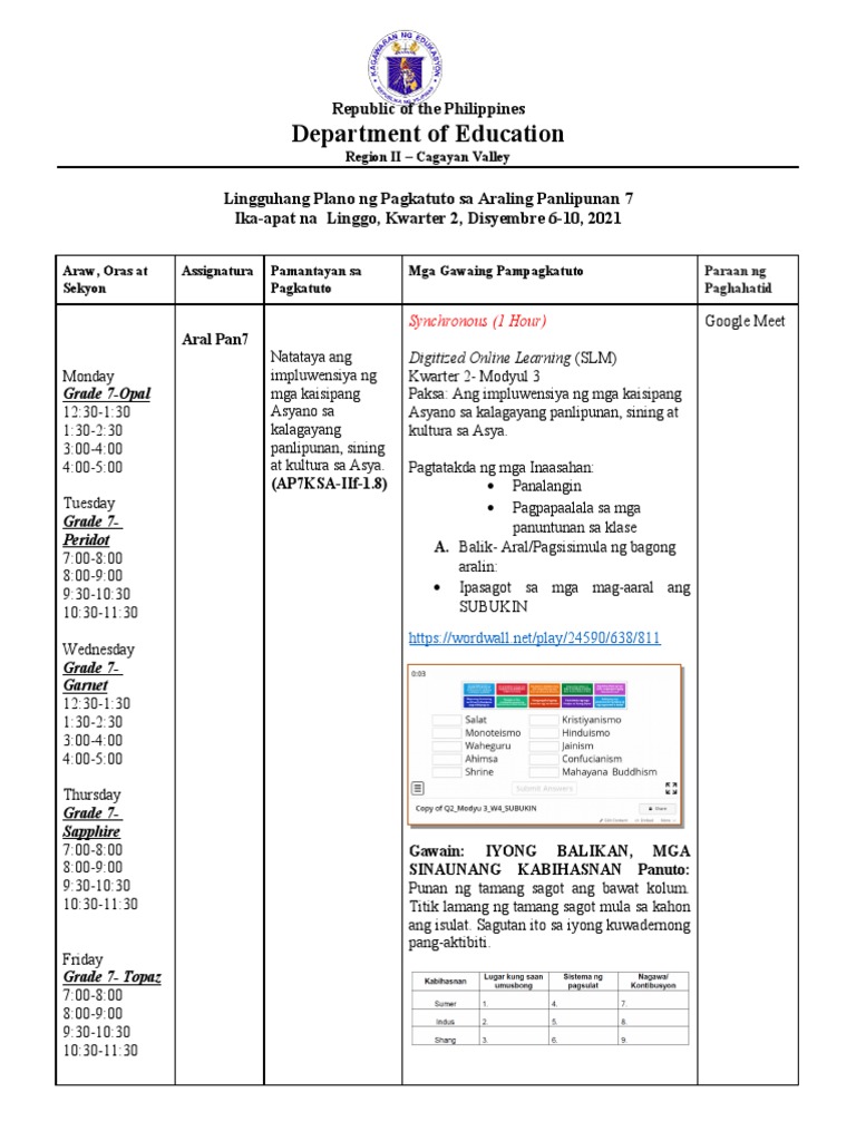Q2 W4 Ap7 WHLP | PDF
