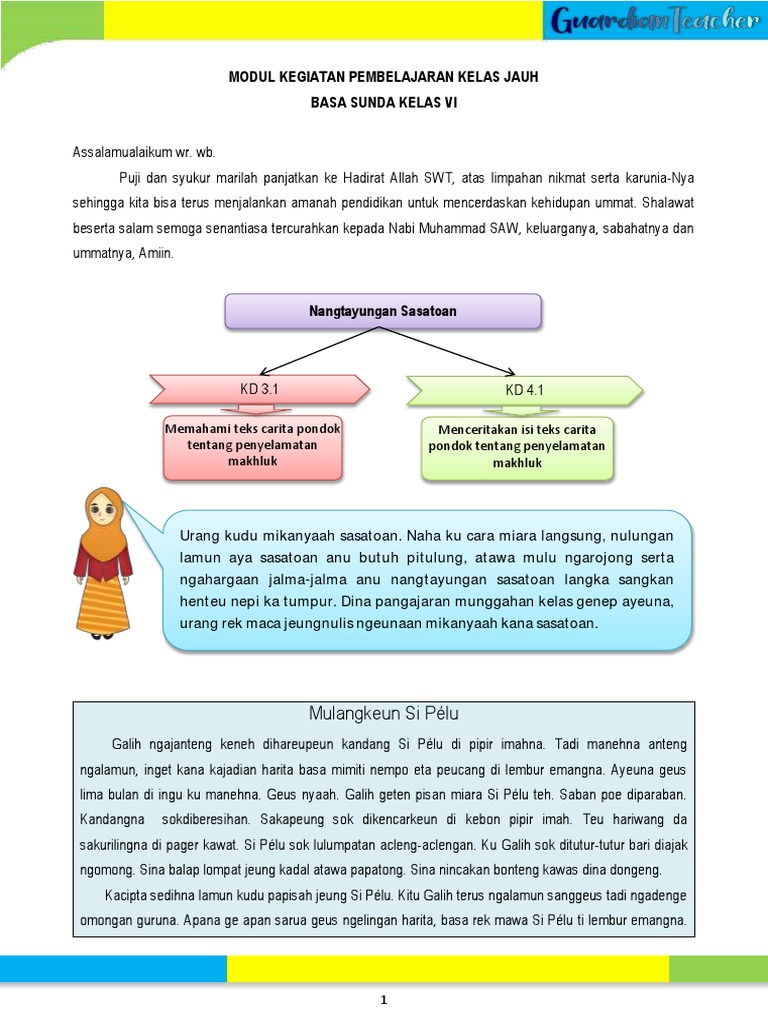 Modul Basa Sunda, Kamis 29 Juli 2021 | PDF