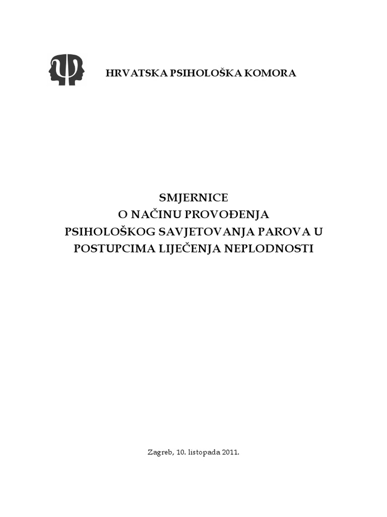 Smjernice Za Psih Savjetovanje Parova U Postupku M o | PDF