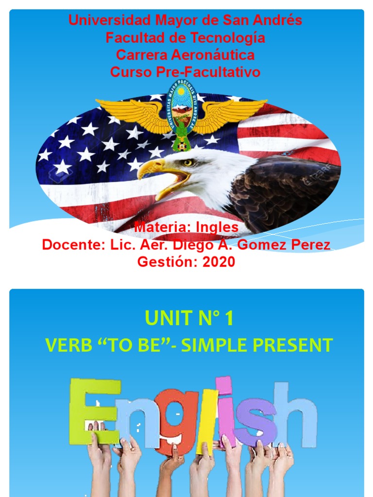 Unit Nº1 Simple Present Tense Verb To BE 1st Part | PDF | Subject ...