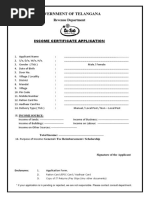 Government of Telangana: Caste Certificate Application | PDF