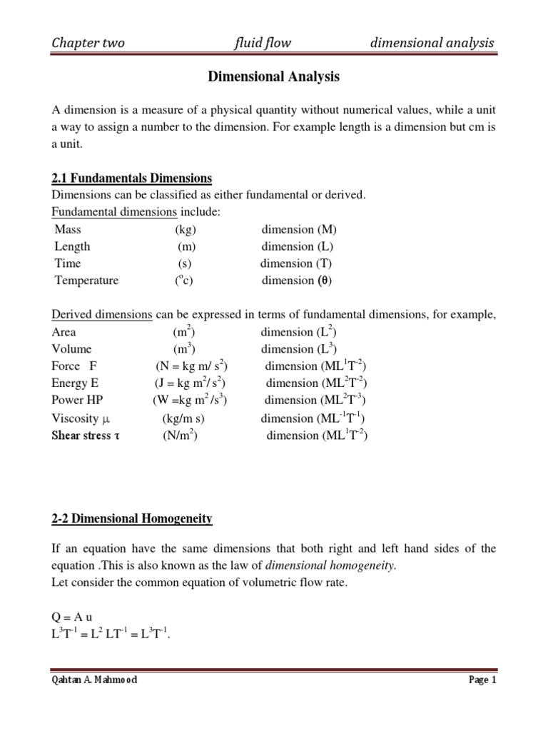 Fluid Flow Chapter 2 | PDF | Chemical Engineering | Physical Quantities