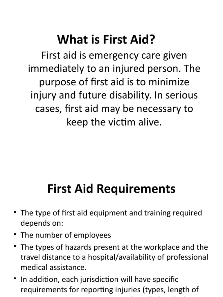 What Is First Aid | PDF