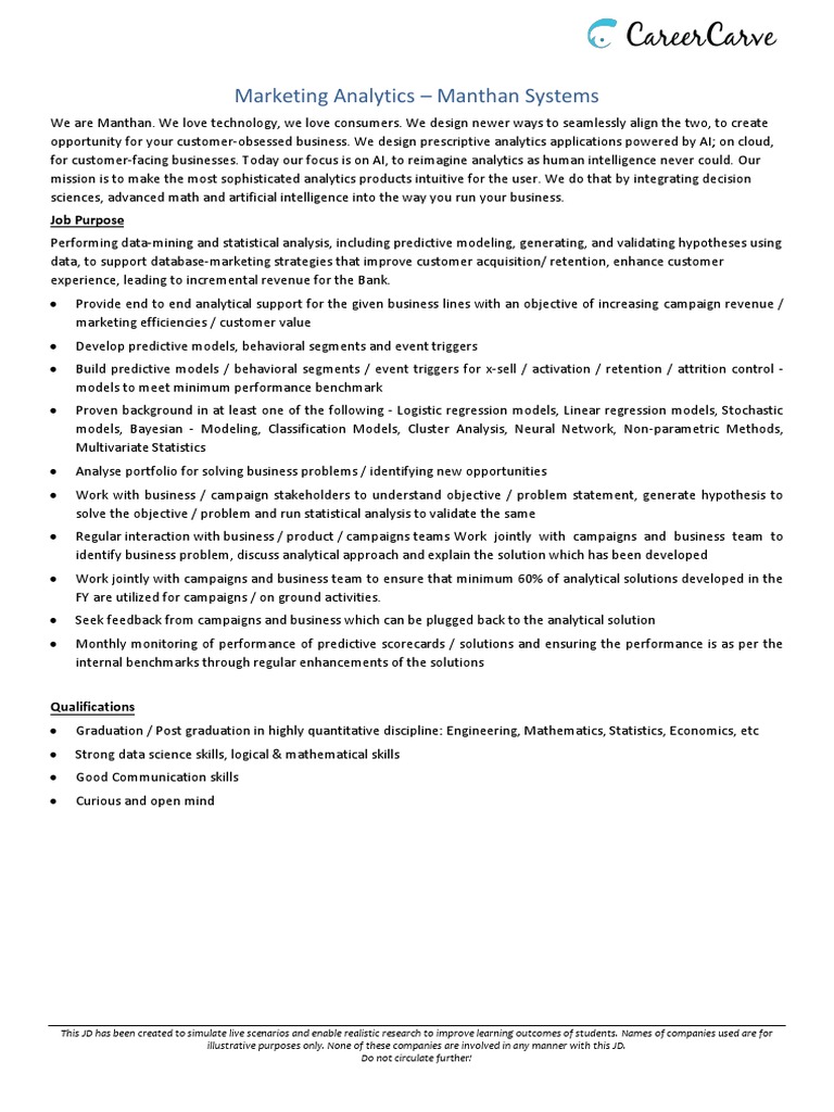 Marketing Analytics - Manthan Systems | PDF | Analytics | Intelligence ...