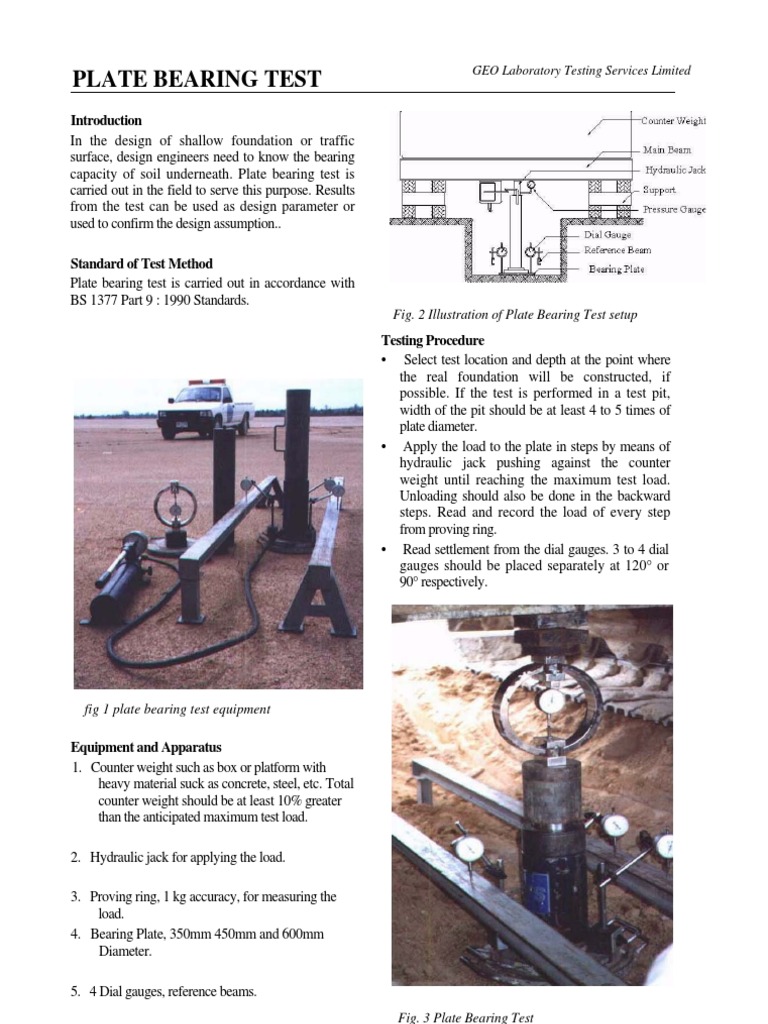 GEOLAB-Plate Bearing Test | Mechanical Engineering | Applied And ...