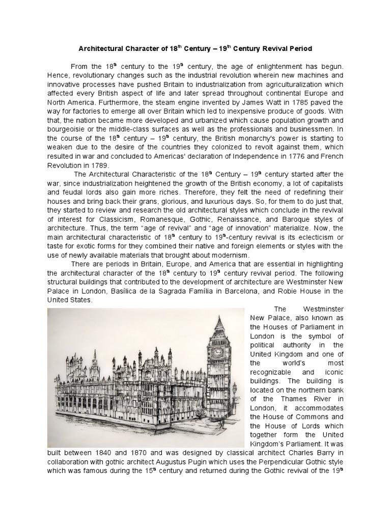 18th Century - 19th Century Revival Period | PDF | Gothic Architecture ...