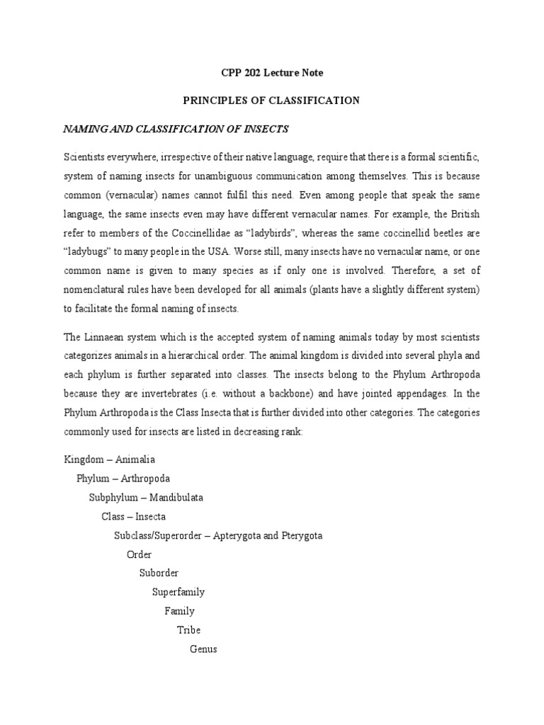 CPP 202 Lecture Note Online | PDF | Scientific Classification ...