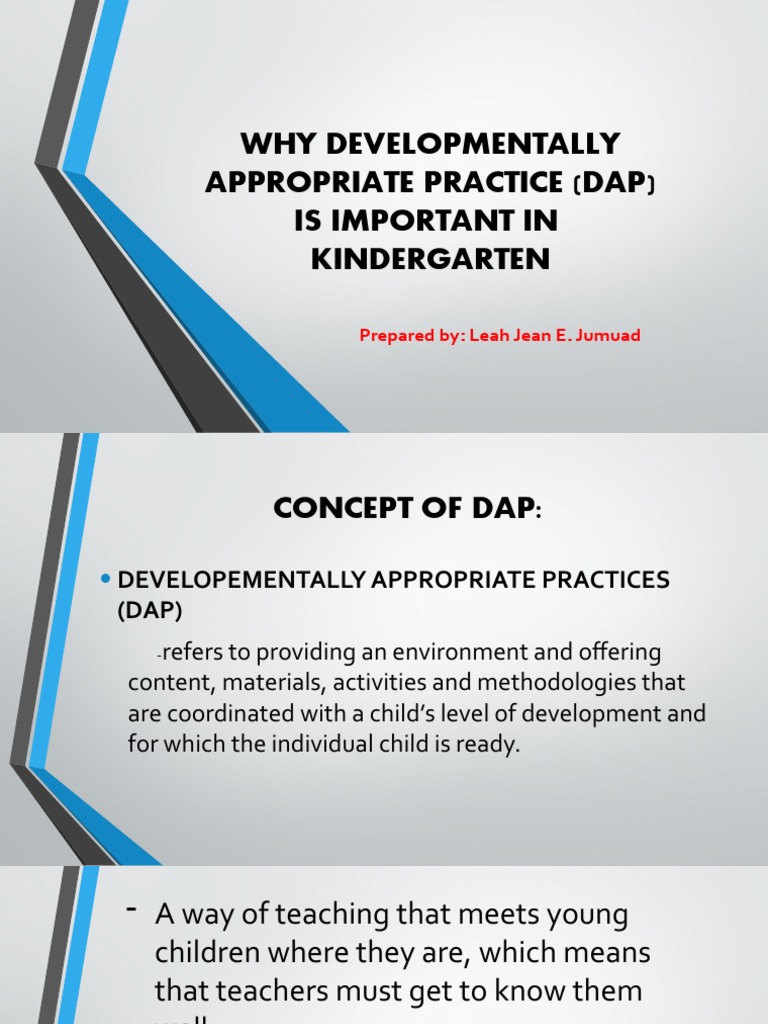 Why Developmentally Appropriate Practice (Dap) Is Important in ...