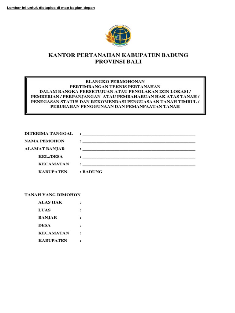 Blanko Permohonan PTP | PDF