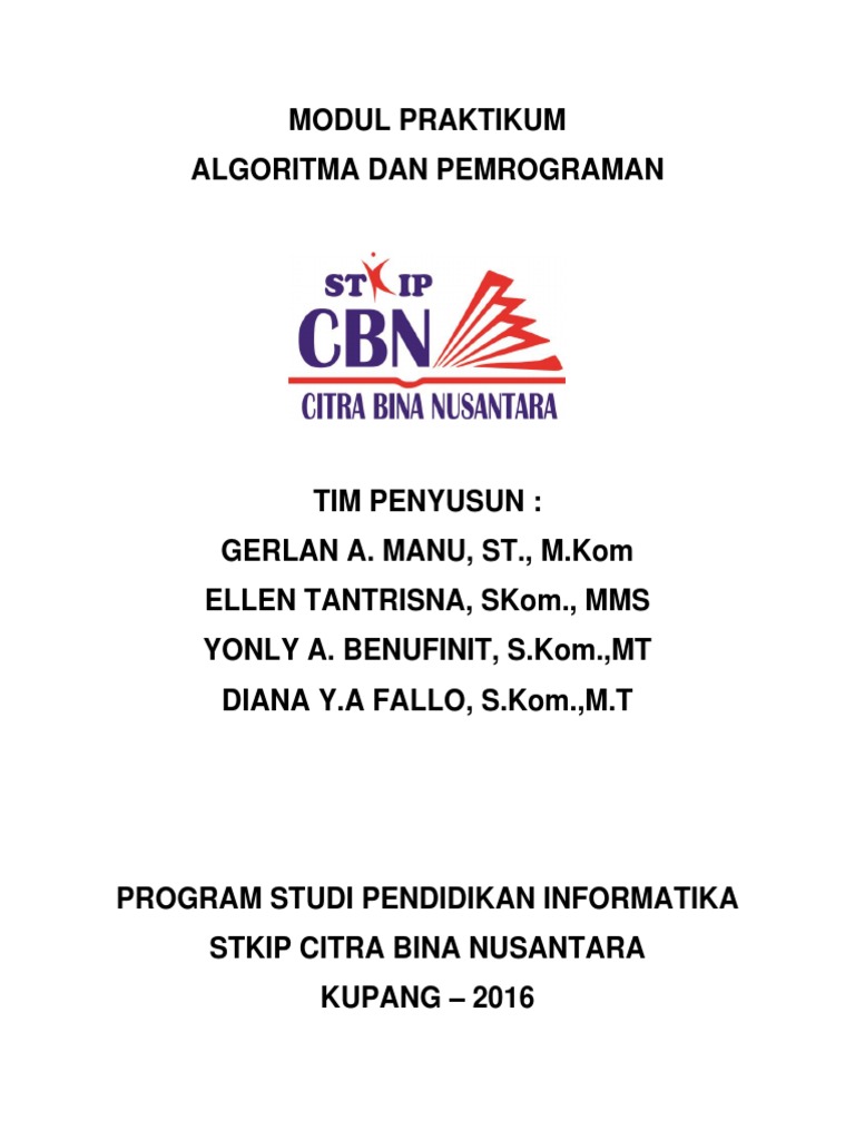 Modul Praktikum Algoritma Dan Pemrograman Dasar | PDF | Teknologi ...