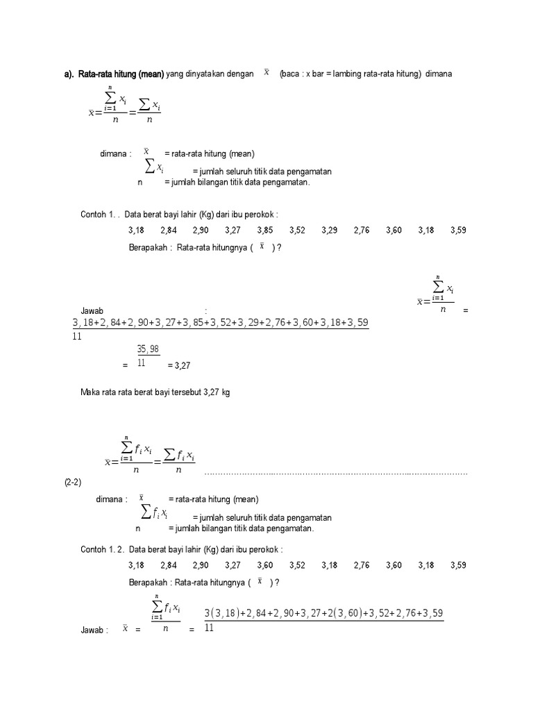 Mean, Median Dan Modus | PDF