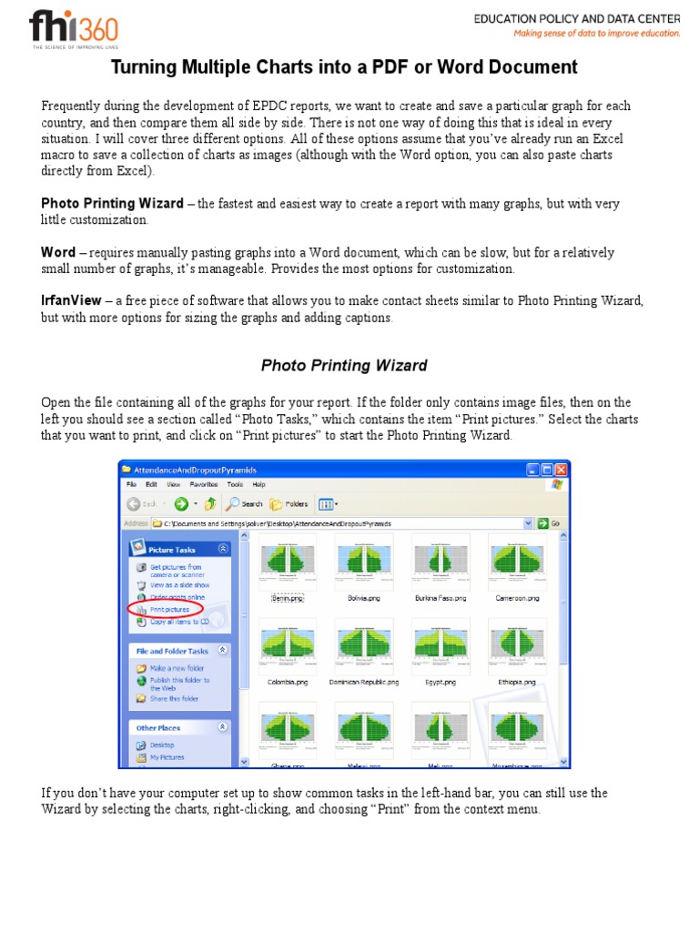 Turning Multiple Charts Into A PDF or Word Document: Photo Printing ...
