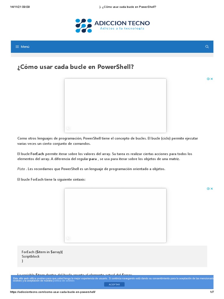 ¿Cómo Usar Cada Bucle en PowerShell | Descargar gratis PDF | Cookie HTTP | Archivo de computadora