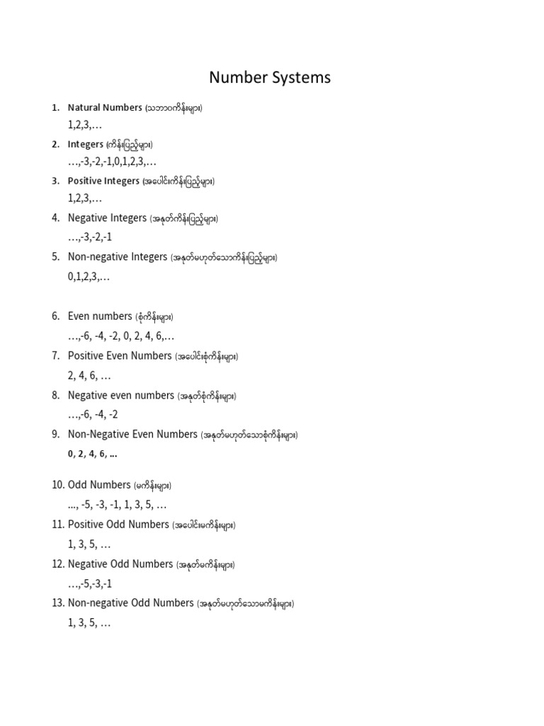 Number Systems | PDF