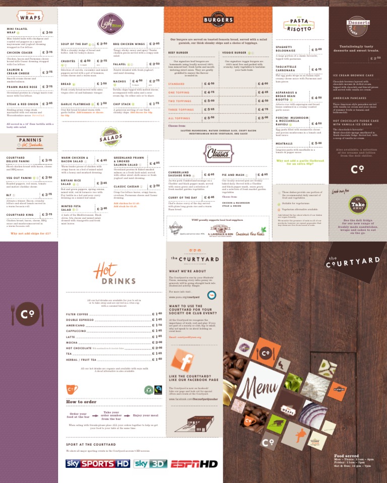 Courtyard Menu Summer 2011 | PDF | Salad | Curry