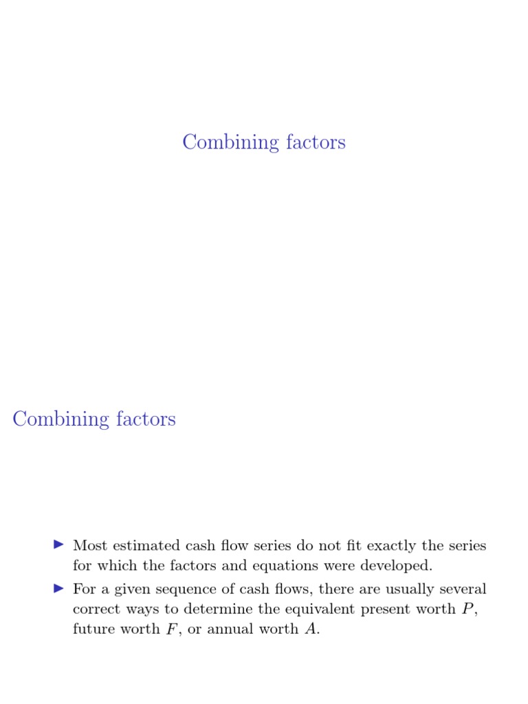 Combining Factors | PDF | Interest | Economies