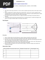 ISC Class 12 Physics Practicals | PDF | Lens (Optics) | Quantity