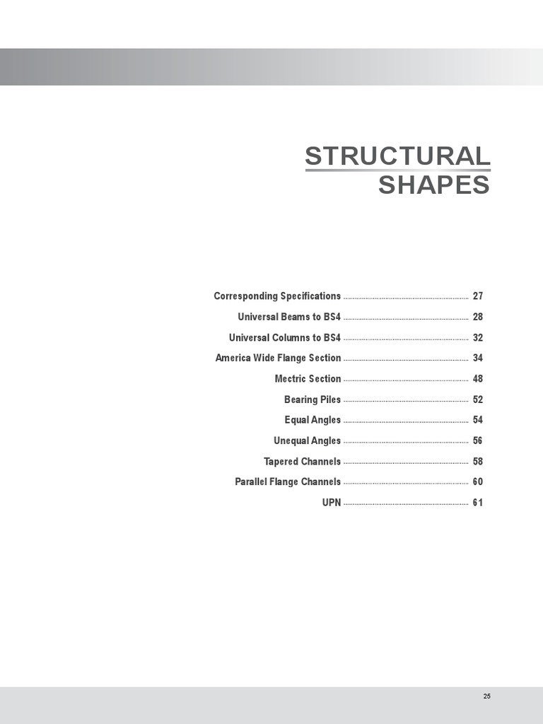 Structural Shapes Specifications | PDF | Buckling | Young's Modulus