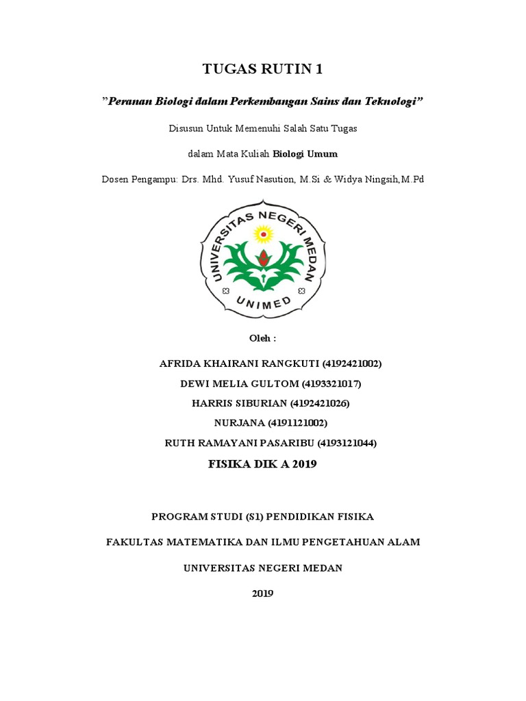 Tugas Rutin 1 Biologi Umum | PDF