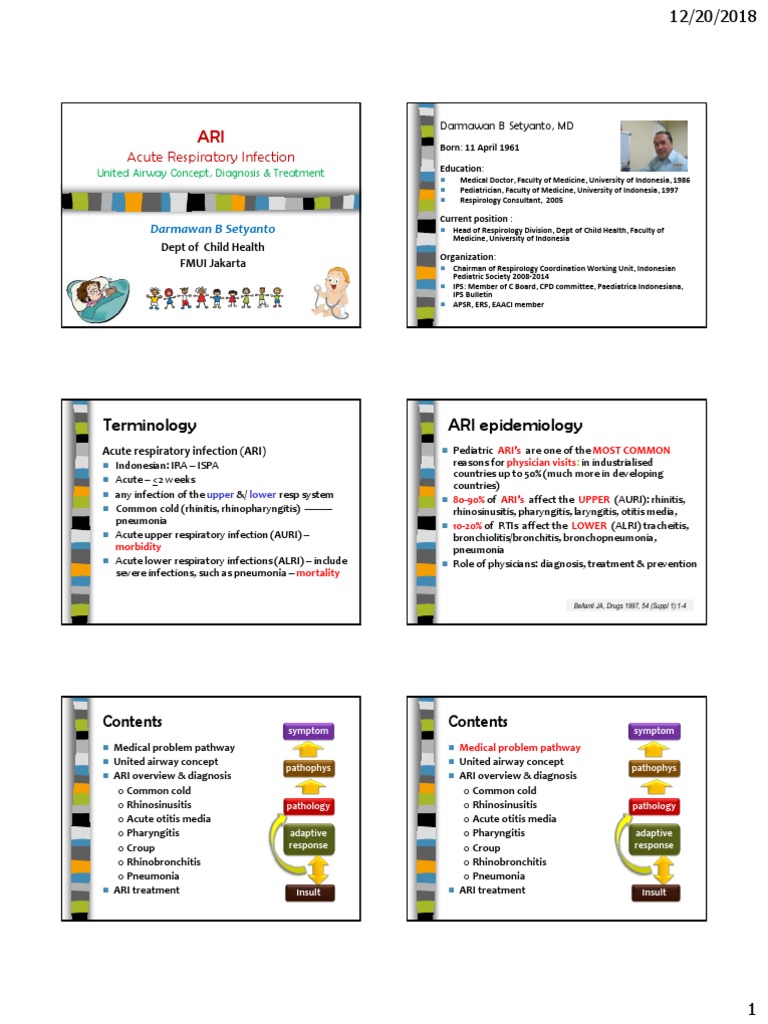 ARI Diagnosis and Treatment Overview | PDF | Common Cold | Pneumonia
