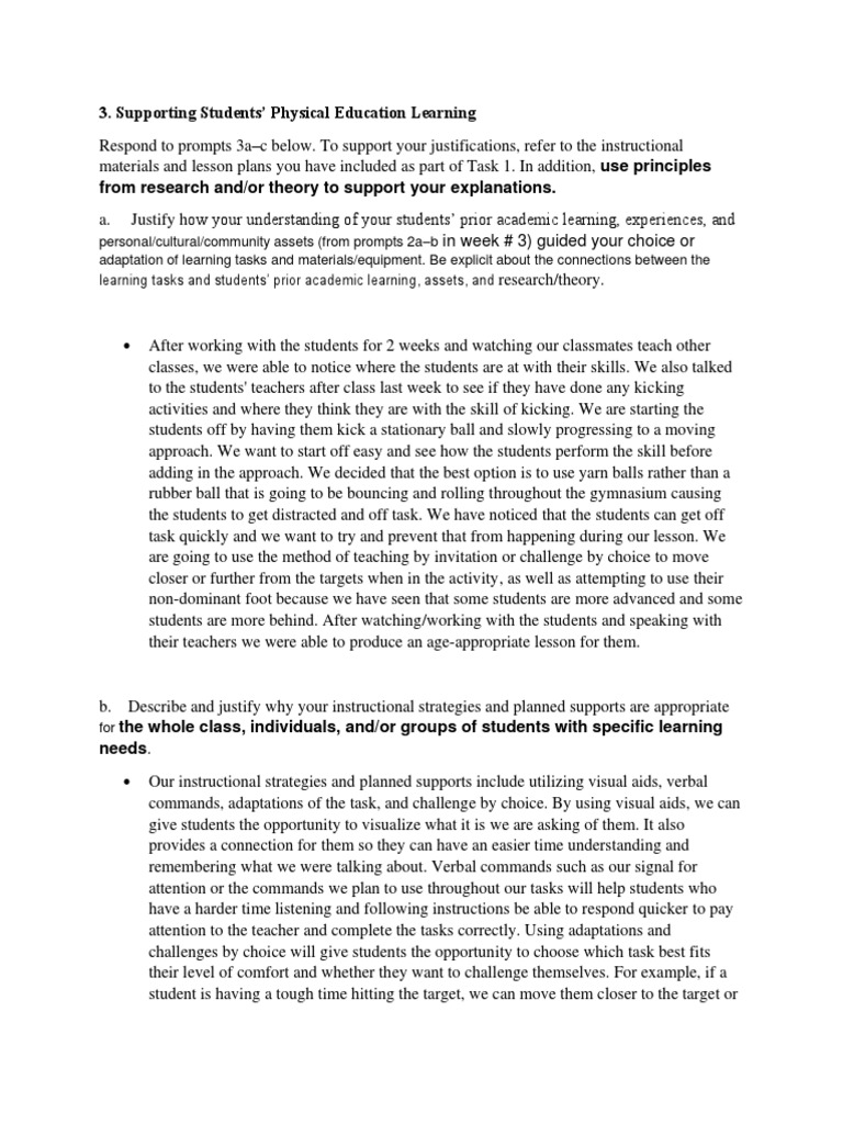 Edtpa Task 3 | PDF | Learning | Teachers