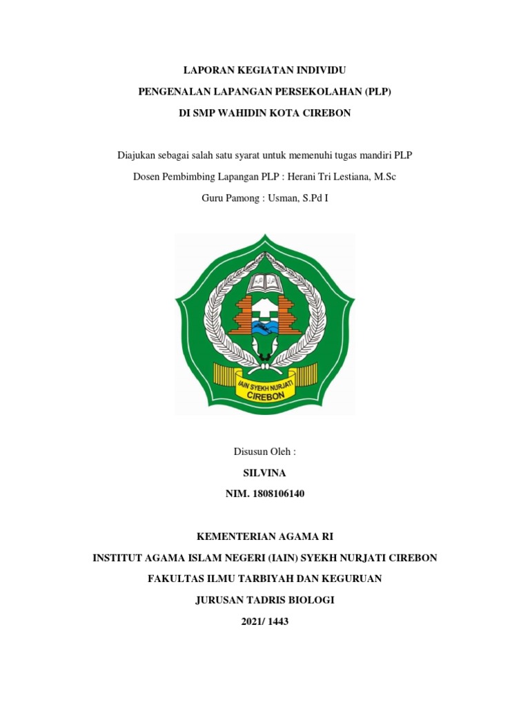 Template Laporan PLP | PDF