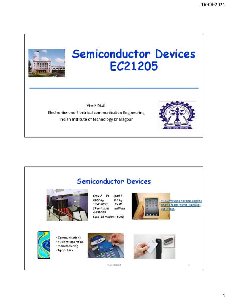Semiconductor Devices Course Guide | PDF | Crystal Structure ...