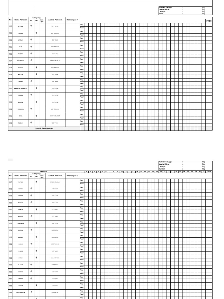 Format Logbook Pangkalan Gas LPG 3 KG | PDF