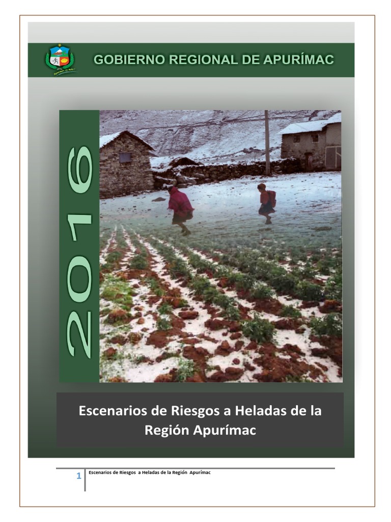Escenario de Riesgos Heladas en La Region Apurimac | PDF | Herida | Clima