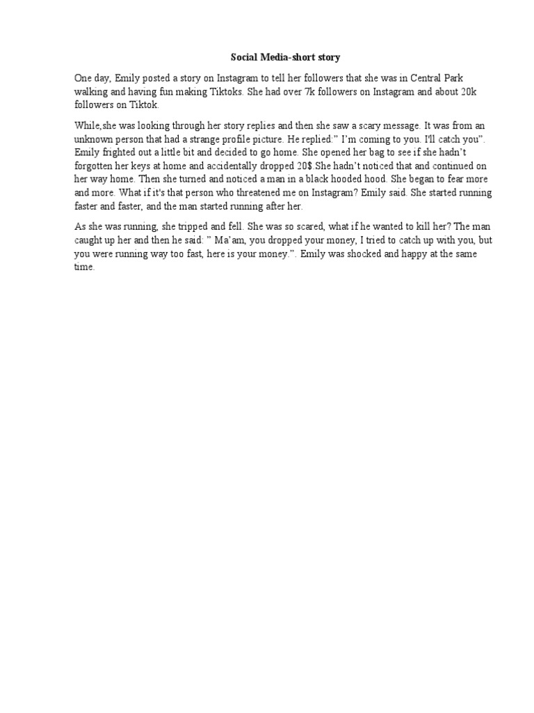 Social Media-A Short Story | PDF