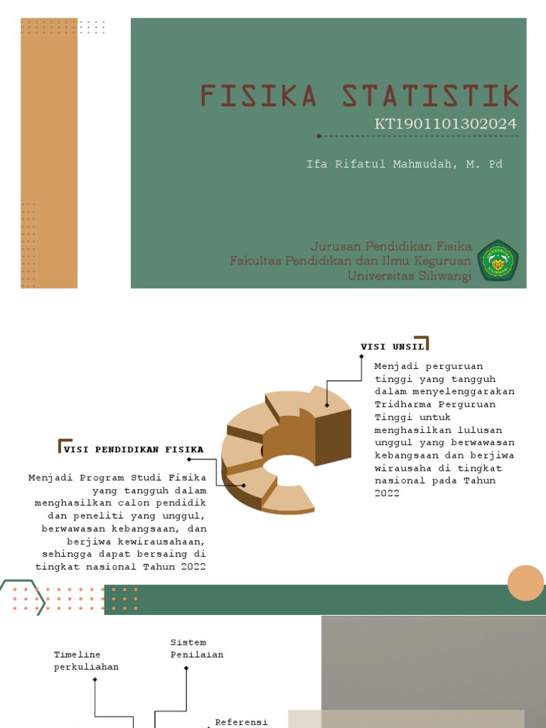 Pertemuan 1 - Silabus Fisika Statistik | PDF