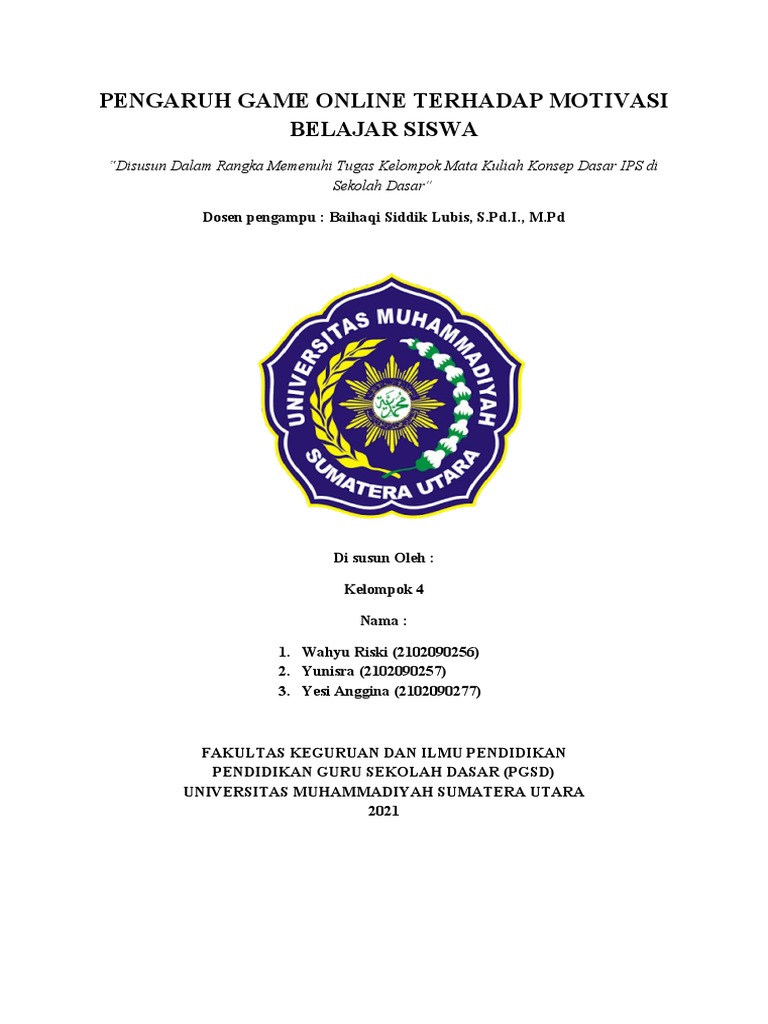 Mini Riset Pengaruh Game Online Terhadap Motivasi Belajar Siswa | PDF | Kesehatan Holistik