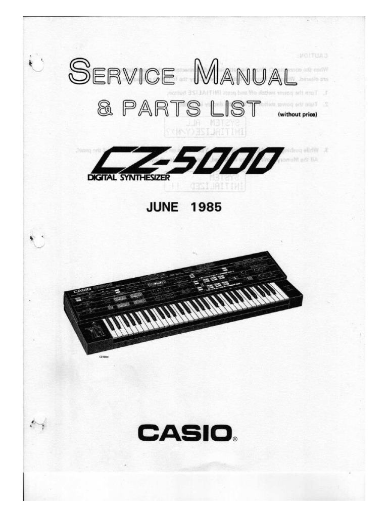 Casio CZ-5000 Service Manual | PDF