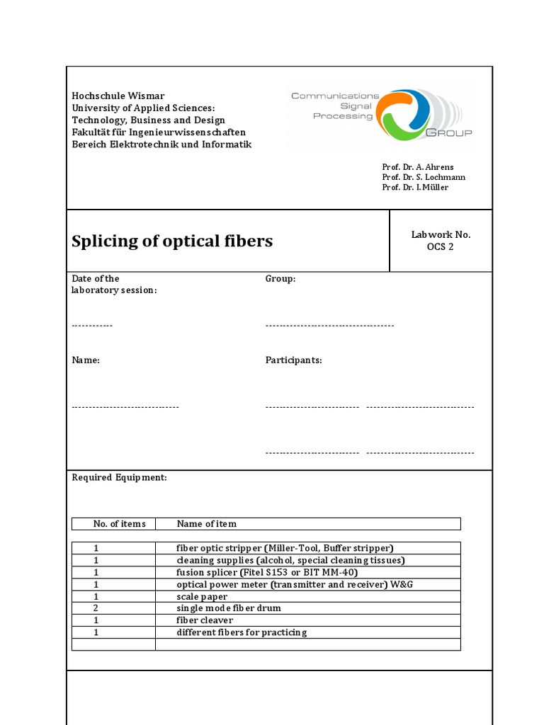 Splicing of Optical Fibers | PDF | Optical Fiber | Telecommunications ...