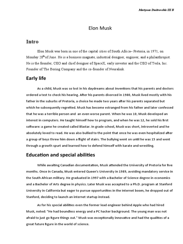 Elon Musk | PDF | Elon Musk