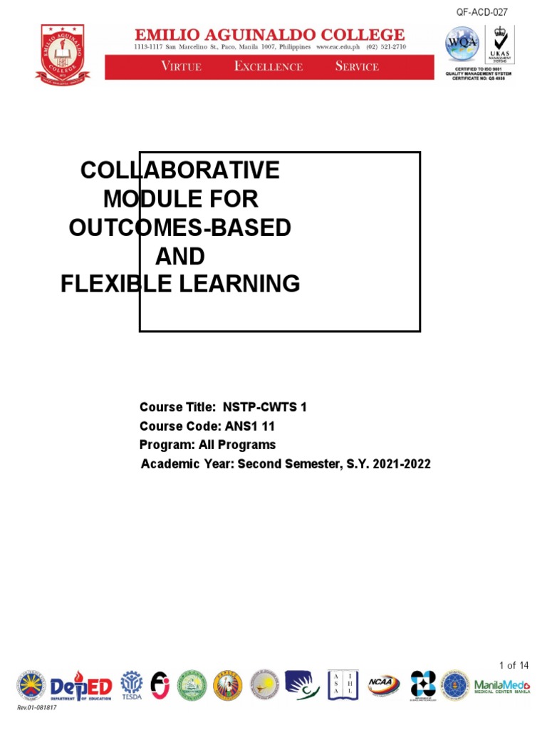 NSTP-CWTS 1 Module 4 - Disaster Risk Reduction and Management (Part 2) | PDF | Hazards | Natural ...