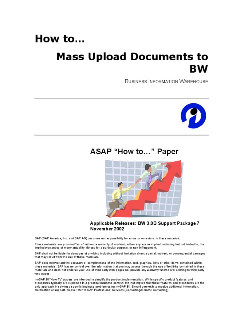 Mass Upload Documents to BW Guide | PDF | Computer File | File Format