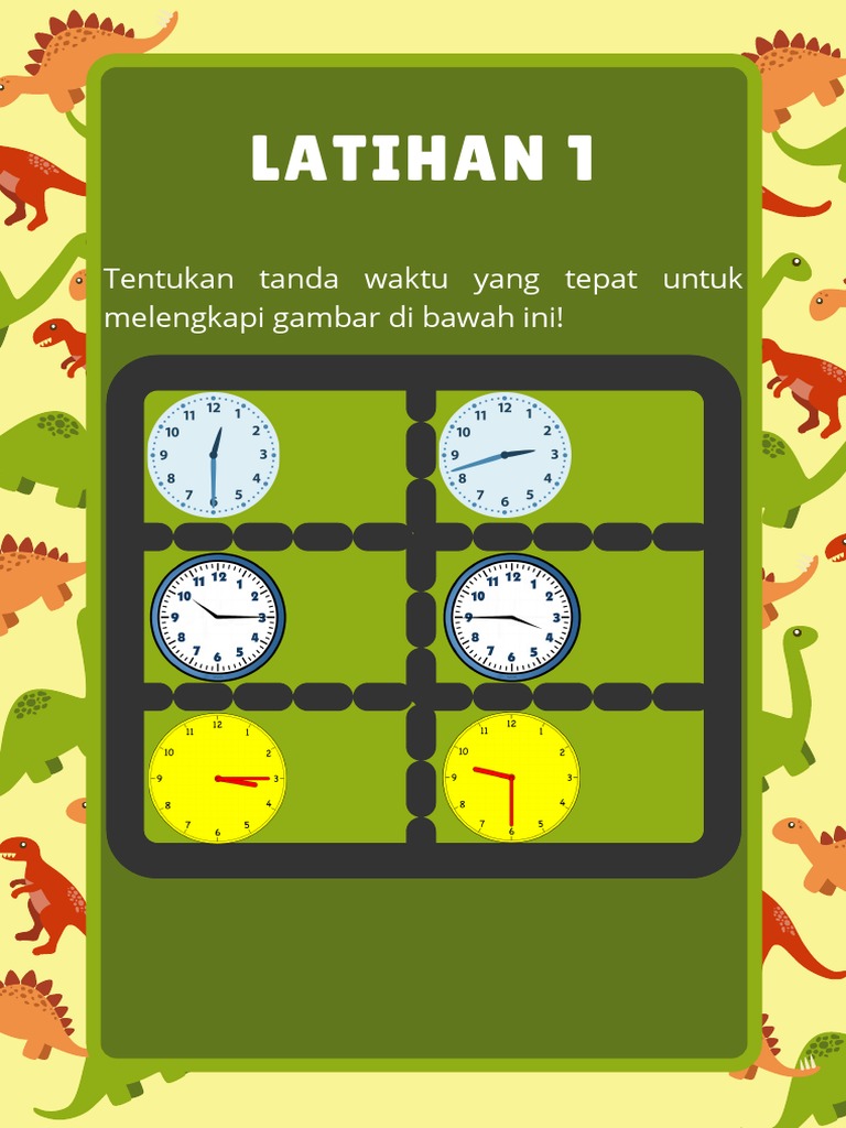 Latihan Membaca Jam Analog | PDF