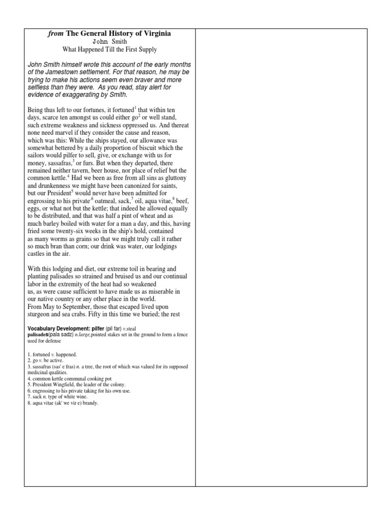 From General History of Virginia | PDF