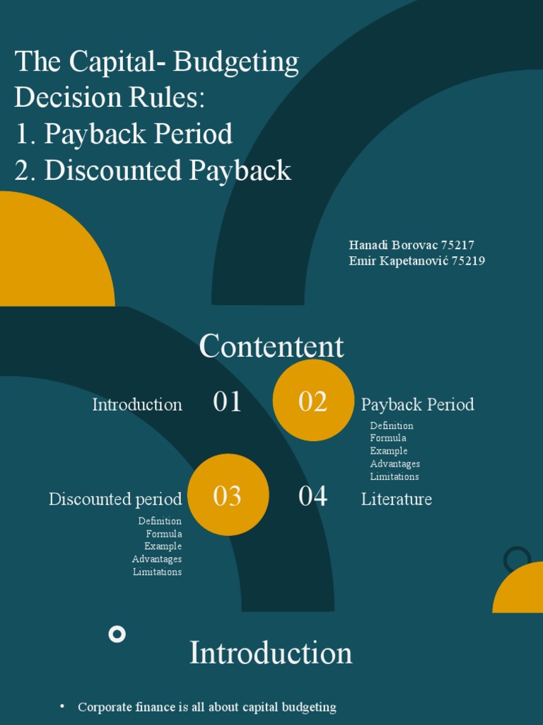 Capital Budgeting Techniques: An Analysis of the Payback Period and ...