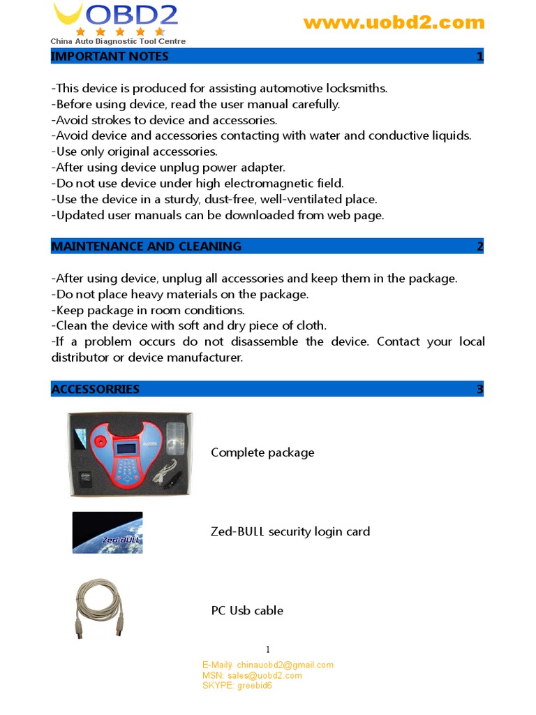 Zed Bull New Operation Manual | PDF | Microcontroller | Personal Computers