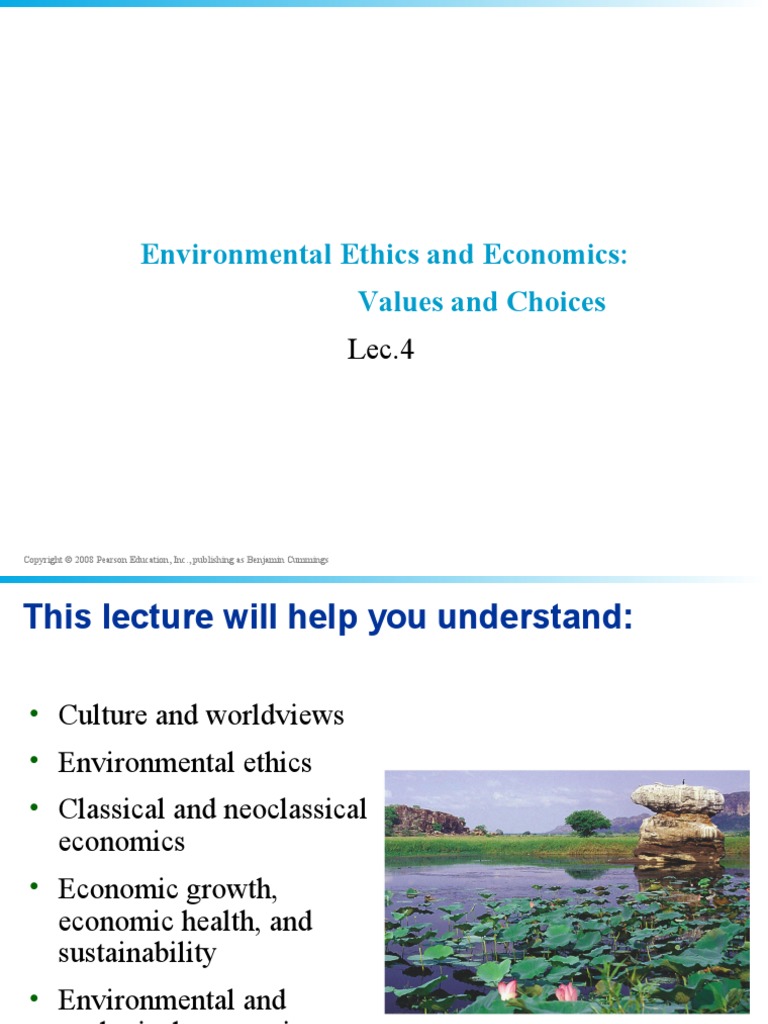 Environmental Ethics and Economics: Values and Choices | PDF ...